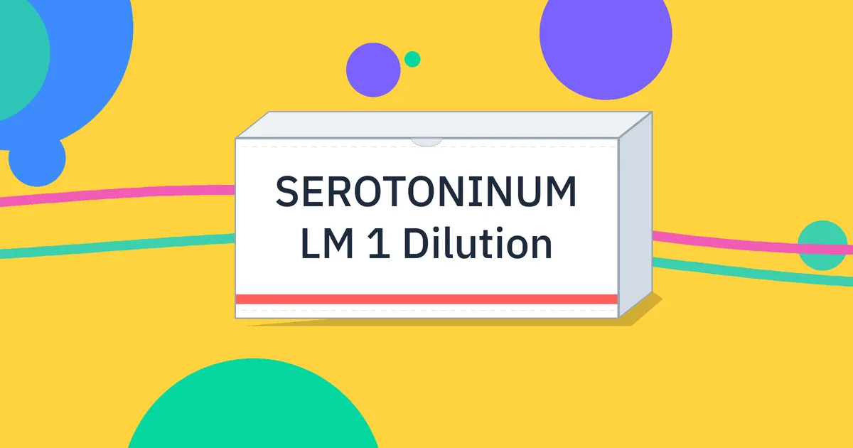 Symbolbild: Packung mit der Aufschrift SEROTONINUM LM 1 Dilution (PZN 09651093) – Verfügbarkeit und Bezug in Apotheken in Frankfurt am Main