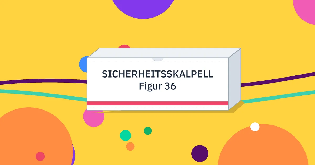 Symbolbild: Packung mit der Aufschrift SICHERHEITSSKALPELL Figur 36 (PZN 09688647) – Verfügbarkeit und Bezug in Apotheken in Frankfurt am Main