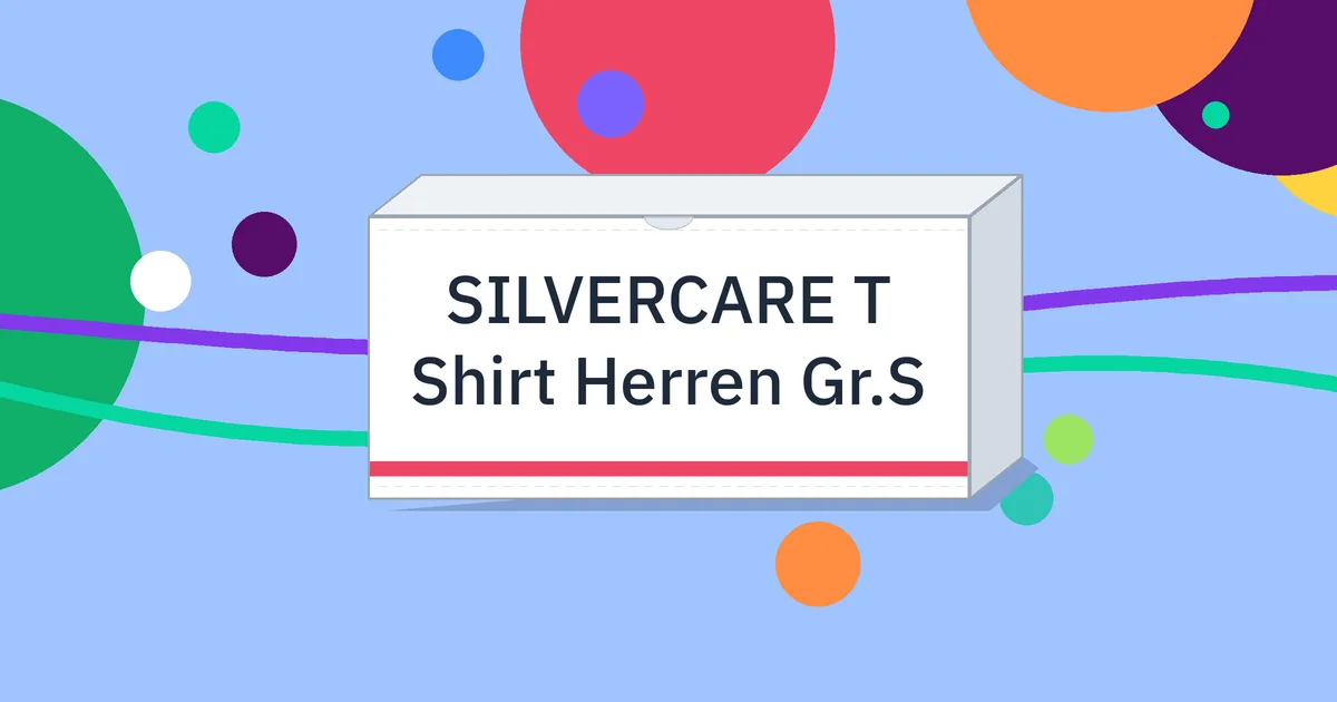 Symbolbild: Packung mit der Aufschrift SILVERCARE T Shirt Herren Gr.S (PZN 09270907) – Verfügbarkeit und Bezug in Apotheken in Frankfurt am Main