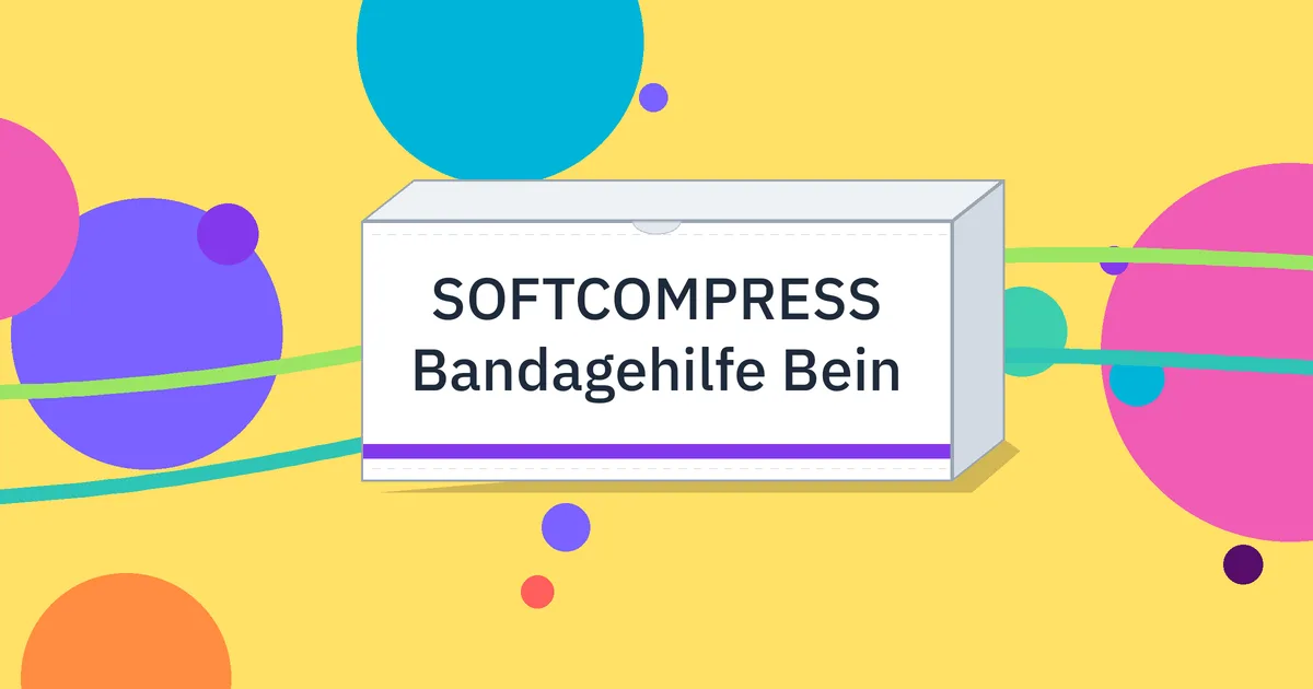 Symbolbild: Packung mit der Aufschrift SOFTCOMPRESS Bandagehilfe Bein (PZN 13505641) – Verfügbarkeit und Bezug in Apotheken in Frankfurt am Main