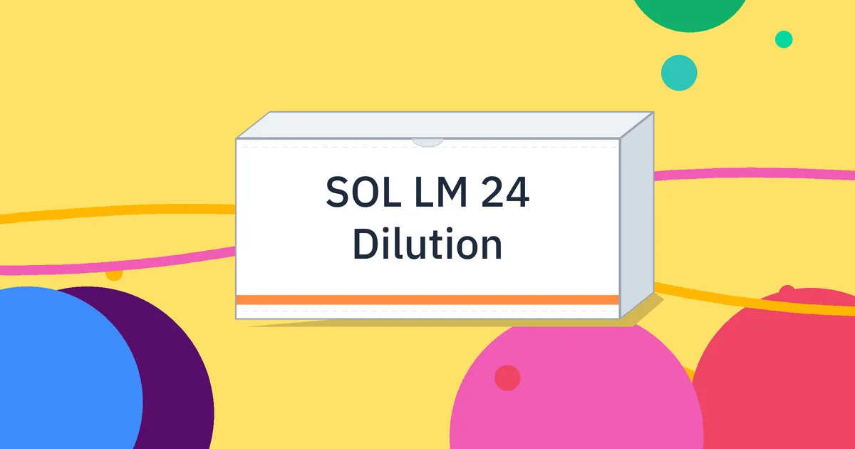 Symbolbild: Packung mit der Aufschrift SOL LM 24 Dilution (PZN 09650544) – Verfügbarkeit und Bezug in Apotheken in Frankfurt am Main