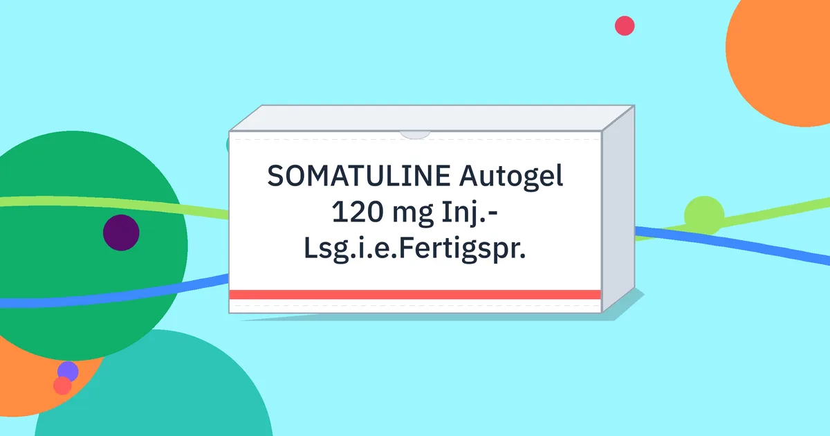 Symbolbild: Packung mit der Aufschrift SOMATULINE Autogel 120 mg Inj.-Lsg.i.e.Fertigspr. (PZN 16336972) – Verfügbarkeit und Bezug in Apotheken in Frankfurt am Main