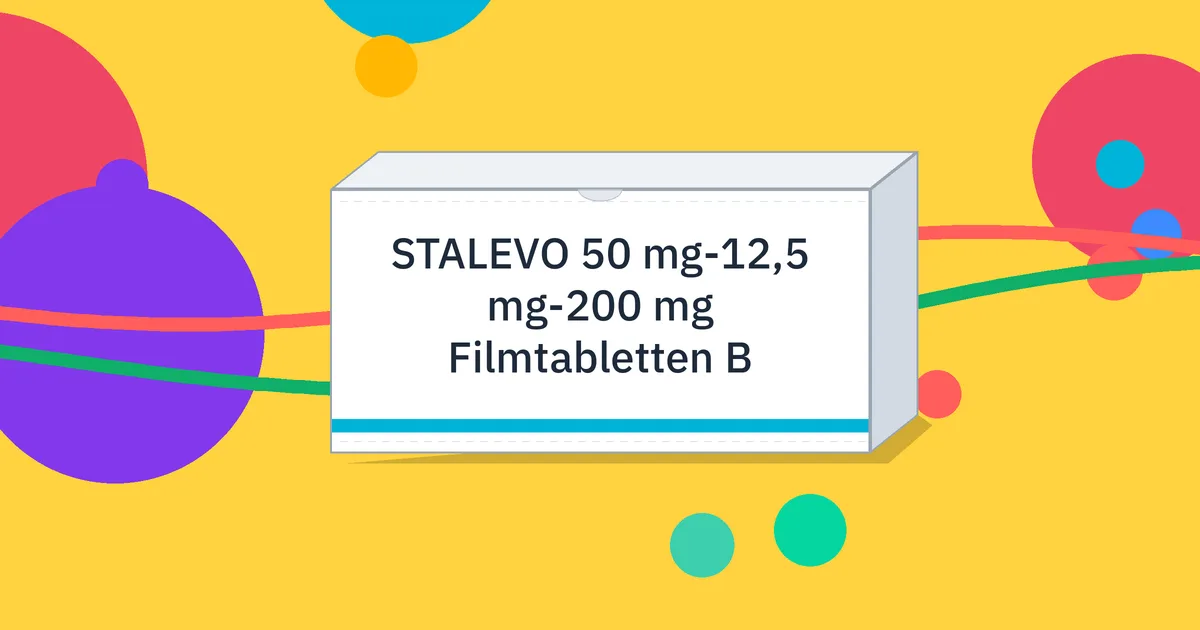 Symbolbild: Packung mit der Aufschrift STALEVO 50 mg-12,5 mg-200 mg Filmtabletten B (PZN 04551062) – Verfügbarkeit und Bezug in Apotheken in Frankfurt am Main