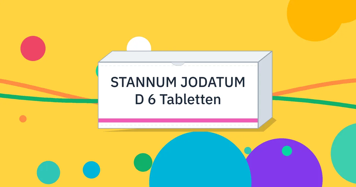 Symbolbild: Packung mit der Aufschrift STANNUM JODATUM D 6 Tabletten (PZN 02123327) – Verfügbarkeit und Bezug in Apotheken in Frankfurt am Main