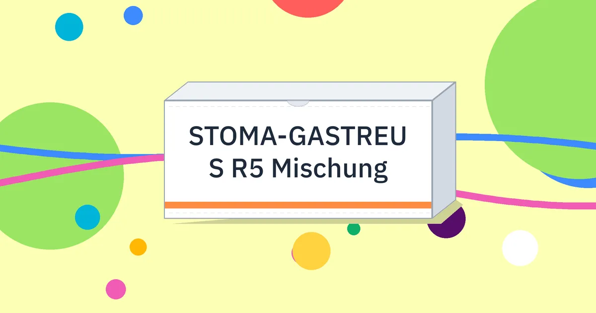 Symbolbild: Packung mit der Aufschrift STOMA-GASTREU S R5 Mischung (PZN 01686531) – Verfügbarkeit und Bezug in Apotheken in Frankfurt am Main