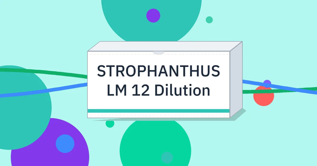 Symbolbild: Packung mit der Aufschrift STROPHANTHUS LM 12 Dilution (PZN 13204862) – Verfügbarkeit und Bezug in Apotheken in Frankfurt am Main