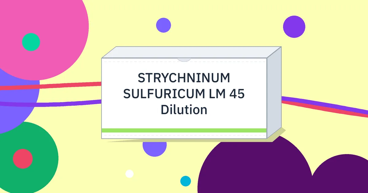 Symbolbild: Packung mit der Aufschrift STRYCHNINUM SULFURICUM LM 45 Dilution (PZN 13208357) – Verfügbarkeit und Bezug in Apotheken in Frankfurt am Main