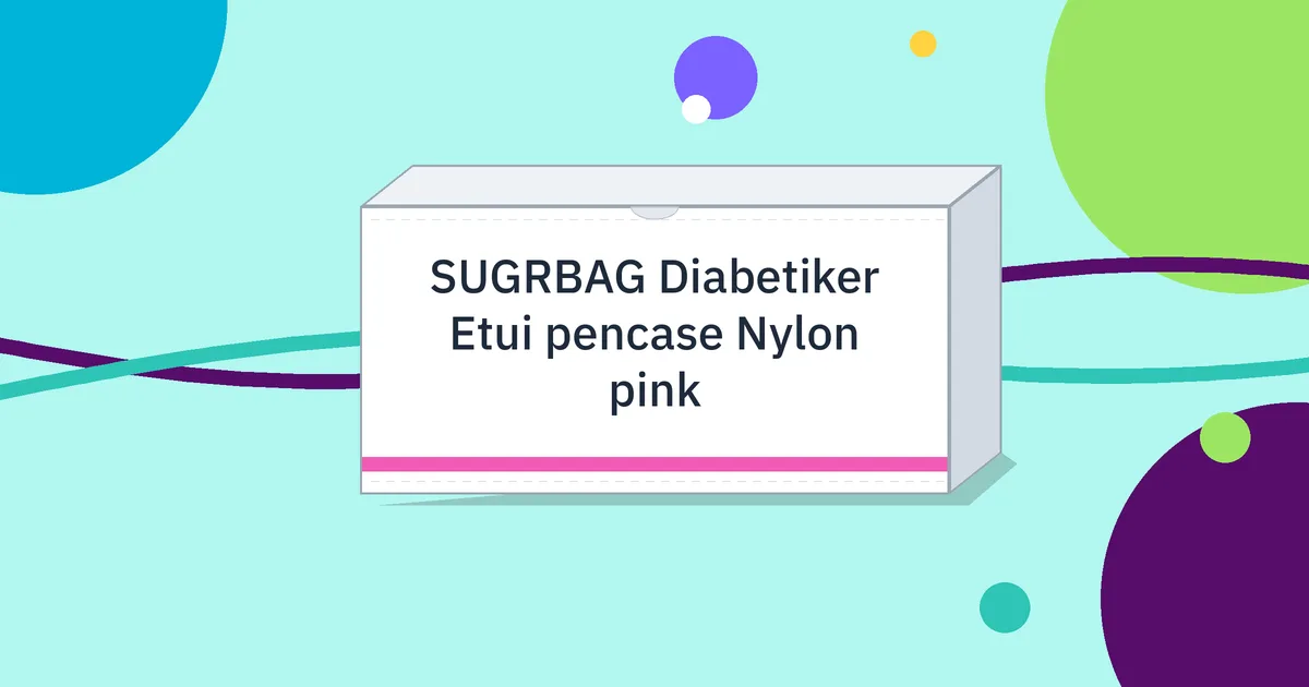 Symbolbild: Packung mit der Aufschrift SUGRBAG Diabetiker Etui pencase Nylon pink (PZN 12550160) – Verfügbarkeit und Bezug in Apotheken in Frankfurt am Main