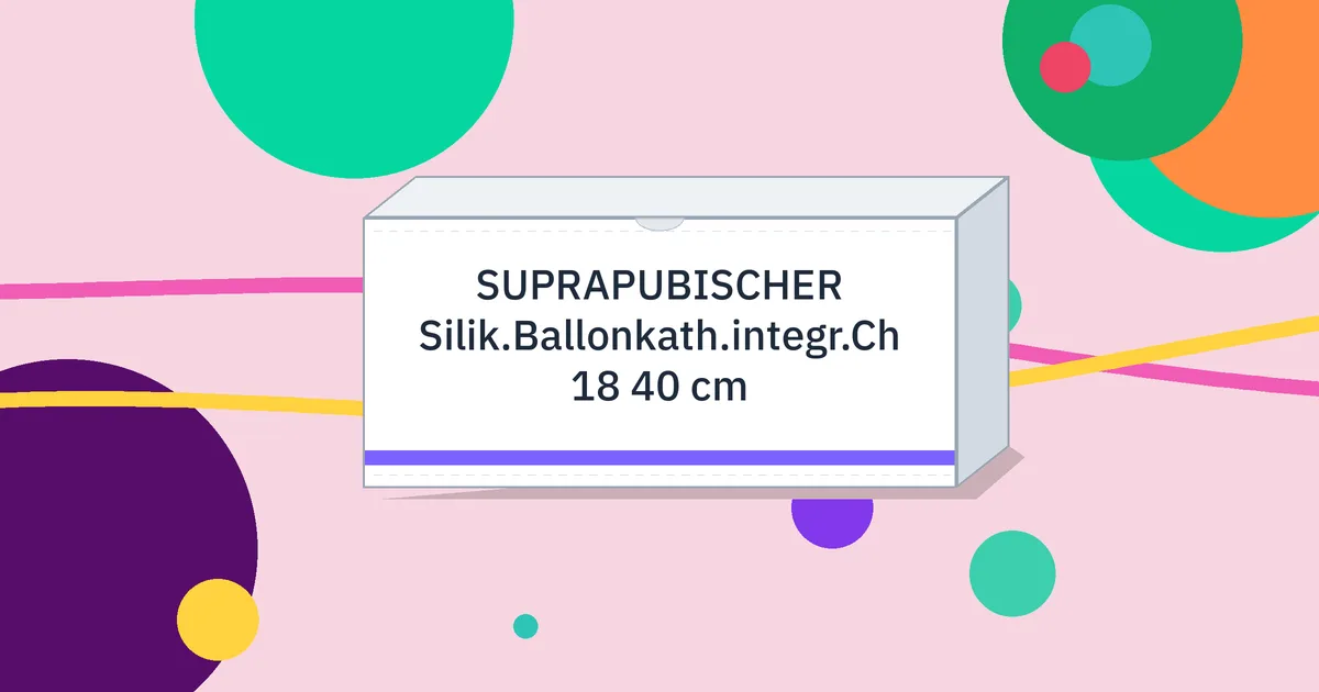 Symbolbild: Packung mit der Aufschrift SUPRAPUBISCHER Silik.Ballonkath.integr.Ch 18 40 cm (PZN 10981772) – Verfügbarkeit und Bezug in Apotheken in Frankfurt am Main