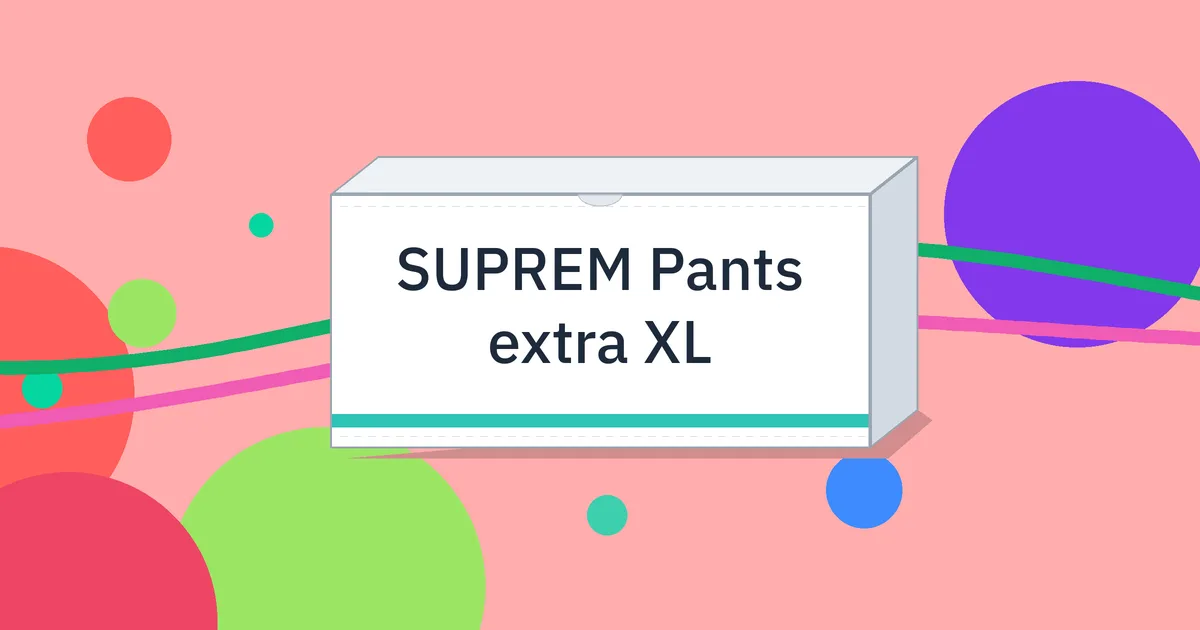 Symbolbild: Packung mit der Aufschrift SUPREM Pants extra XL (PZN 06765560) – Verfügbarkeit und Bezug in Apotheken in Frankfurt am Main
