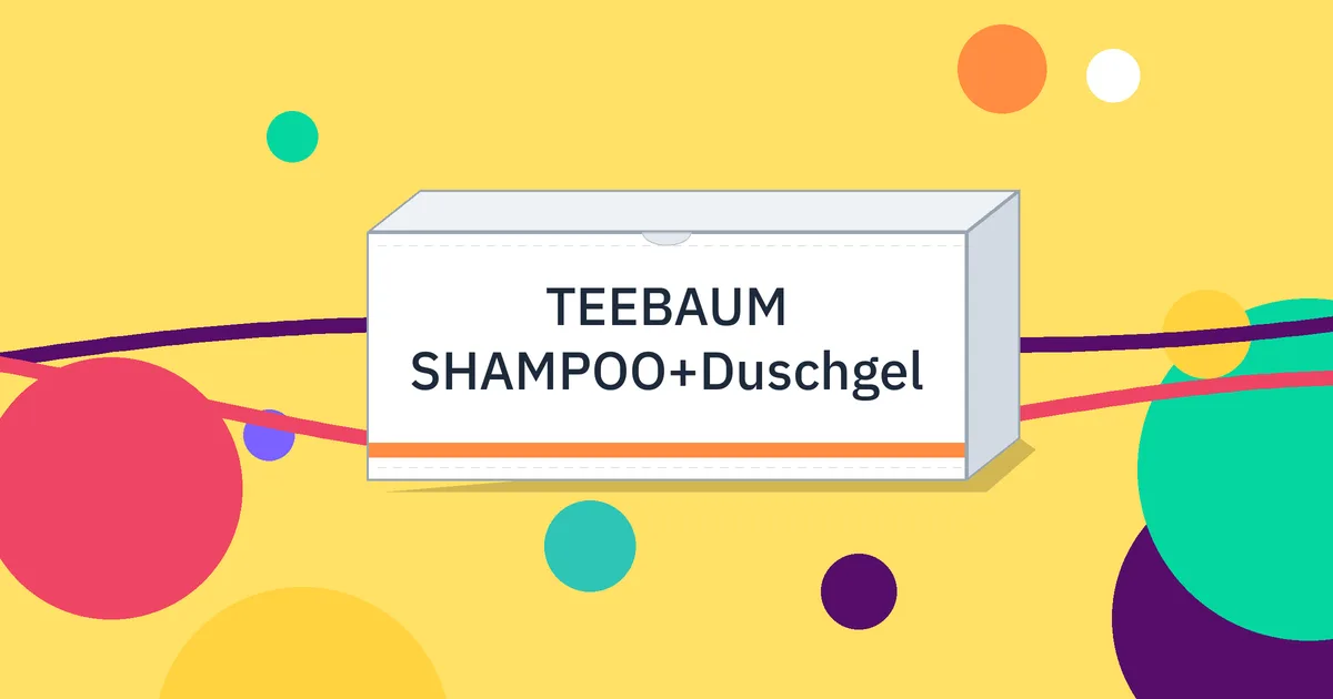 Symbolbild: Packung mit der Aufschrift TEEBAUM SHAMPOO+Duschgel (PZN 07379942) – Verfügbarkeit und Bezug in Apotheken in Frankfurt am Main