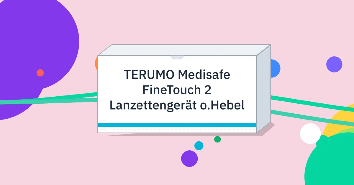 Symbolbild: Packung mit der Aufschrift TERUMO Medisafe FineTouch 2 Lanzettengerät o.Hebel (PZN 11228999) – Verfügbarkeit und Bezug in Apotheken in Frankfurt am Main