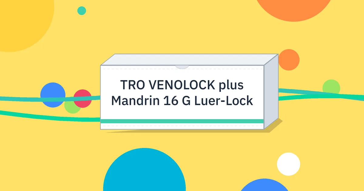 Symbolbild: Packung mit der Aufschrift TRO VENOLOCK plus Mandrin 16 G Luer-Lock (PZN 11187817) – Verfügbarkeit und Bezug in Apotheken in Frankfurt am Main