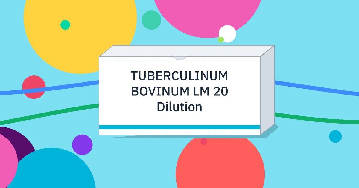 Symbolbild: Packung mit der Aufschrift TUBERCULINUM BOVINUM LM 20 Dilution (PZN 13254015) – Verfügbarkeit und Bezug in Apotheken in Frankfurt am Main