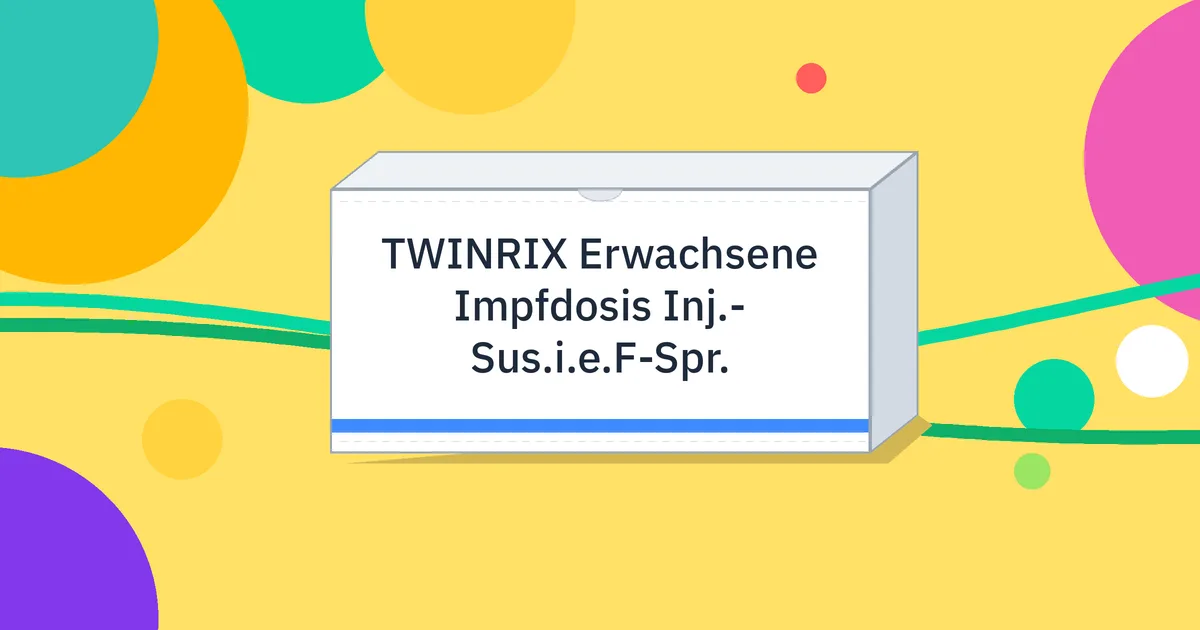 Symbolbild: Packung mit der Aufschrift TWINRIX Erwachsene Impfdosis Inj.-Sus.i.e.F-Spr. (PZN 06683827) – Verfügbarkeit und Bezug in Apotheken in Frankfurt am Main