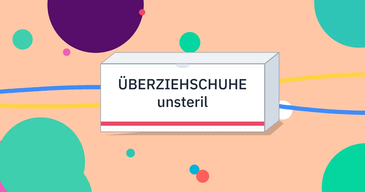 Symbolbild: Packung mit der Aufschrift ÜBERZIEHSCHUHE unsteril (PZN 17578393) – Verfügbarkeit und Bezug in Apotheken in Frankfurt am Main