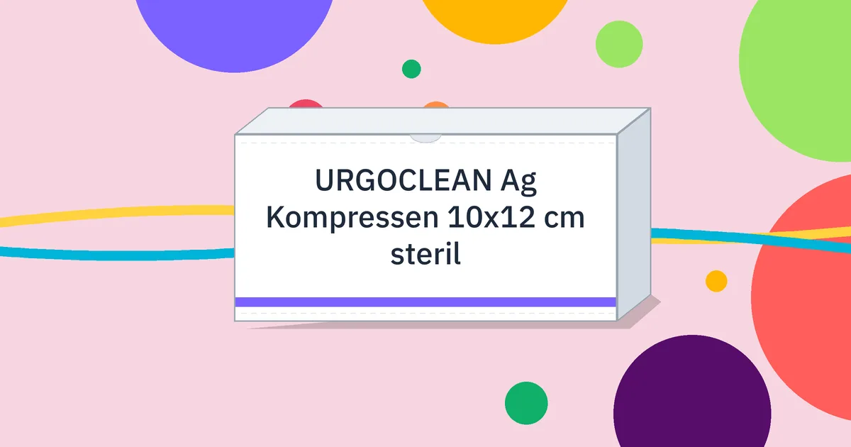 Symbolbild: Packung mit der Aufschrift URGOCLEAN Ag Kompressen 10x12 cm steril (PZN 11370013) – Verfügbarkeit und Bezug in Apotheken in Frankfurt am Main