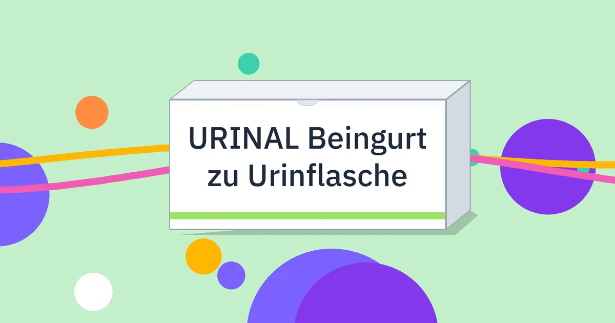 Symbolbild: Packung mit der Aufschrift URINAL Beingurt zu Urinflasche (PZN 07257848) – Verfügbarkeit und Bezug in Apotheken in Frankfurt am Main
