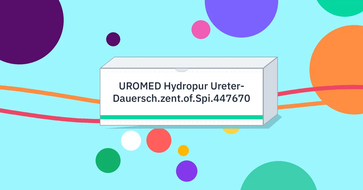 Symbolbild: Packung mit der Aufschrift UROMED Hydropur Ureter-Dauersch.zent.of.Spi.447670 (PZN 11371662) – Verfügbarkeit und Bezug in Apotheken in Frankfurt am Main