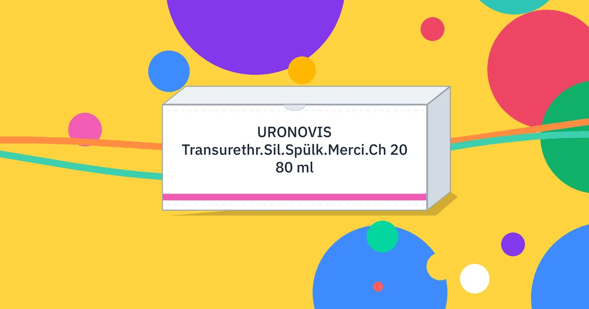 Symbolbild: Packung mit der Aufschrift URONOVIS Transurethr.Sil.Spülk.Merci.Ch 20 80 ml (PZN 00796163) – Verfügbarkeit und Bezug in Apotheken in Frankfurt am Main