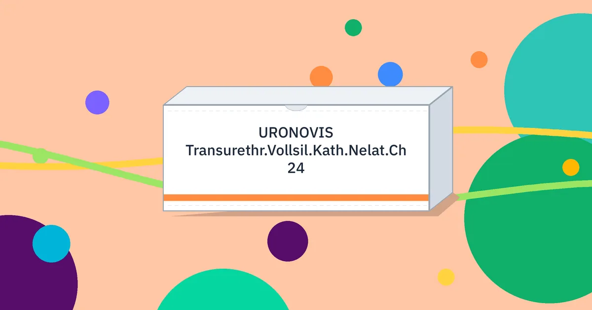 Symbolbild: Packung mit der Aufschrift URONOVIS Transurethr.Vollsil.Kath.Nelat.Ch 24 (PZN 02350365) – Verfügbarkeit und Bezug in Apotheken in Frankfurt am Main