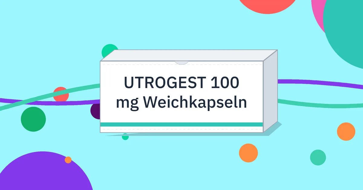 Symbolbild: Packung mit der Aufschrift UTROGEST 100 mg Weichkapseln (PZN 12547577) – Verfügbarkeit und Bezug in Apotheken in Frankfurt am Main