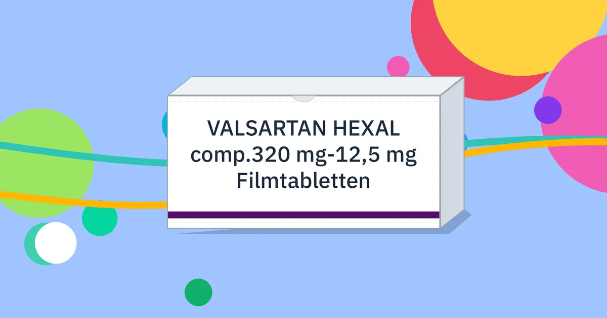 Symbolbild: Packung mit der Aufschrift VALSARTAN HEXAL comp.320 mg-12,5 mg Filmtabletten (PZN 07607314) – Verfügbarkeit und Bezug in Apotheken in Frankfurt am Main