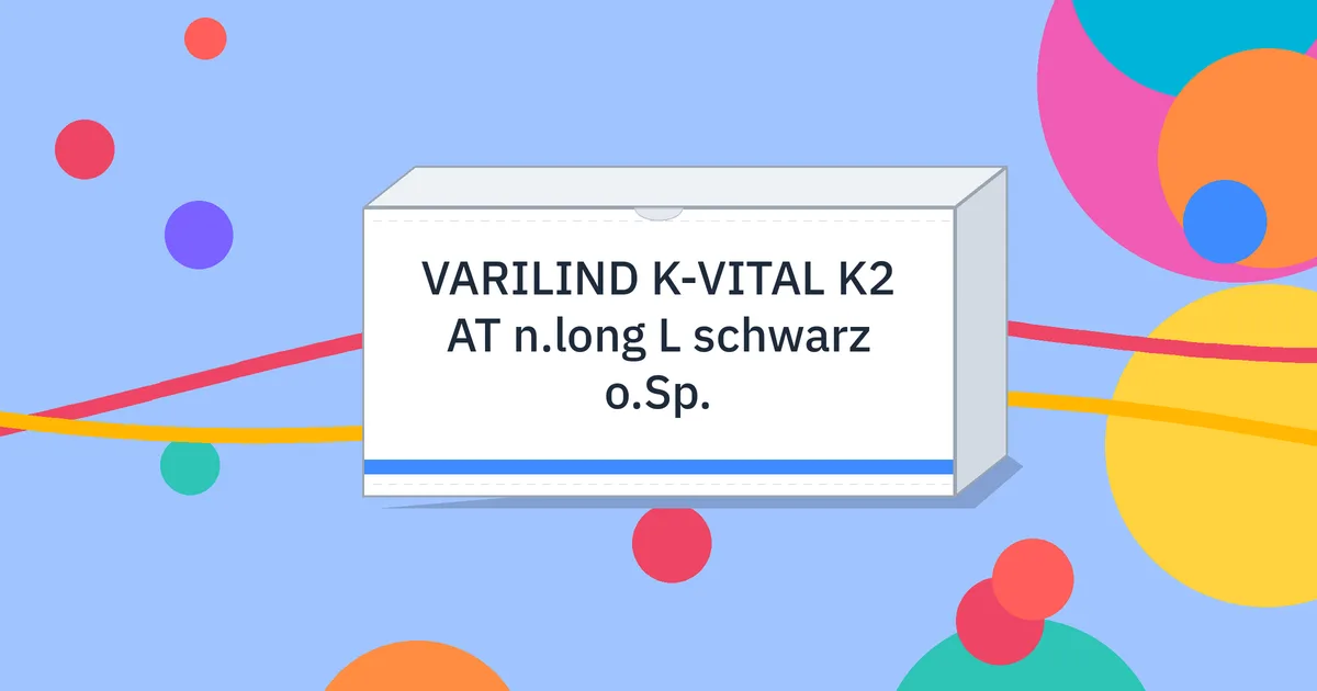 Symbolbild: Packung mit der Aufschrift VARILIND K-VITAL K2 AT n.long L schwarz o.Sp. (PZN 20562148) – Verfügbarkeit und Bezug in Apotheken in Frankfurt am Main