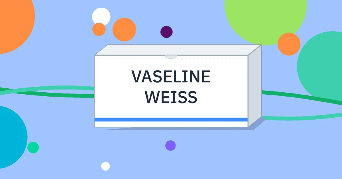 Symbolbild: Packung mit der Aufschrift VASELINE WEISS (PZN 02515547) – Verfügbarkeit und Bezug in Apotheken in Frankfurt am Main