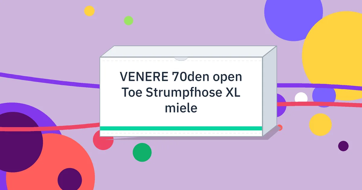 Symbolbild: Packung mit der Aufschrift VENERE 70den open Toe Strumpfhose XL miele (PZN 16174506) – Verfügbarkeit und Bezug in Apotheken in Frankfurt am Main