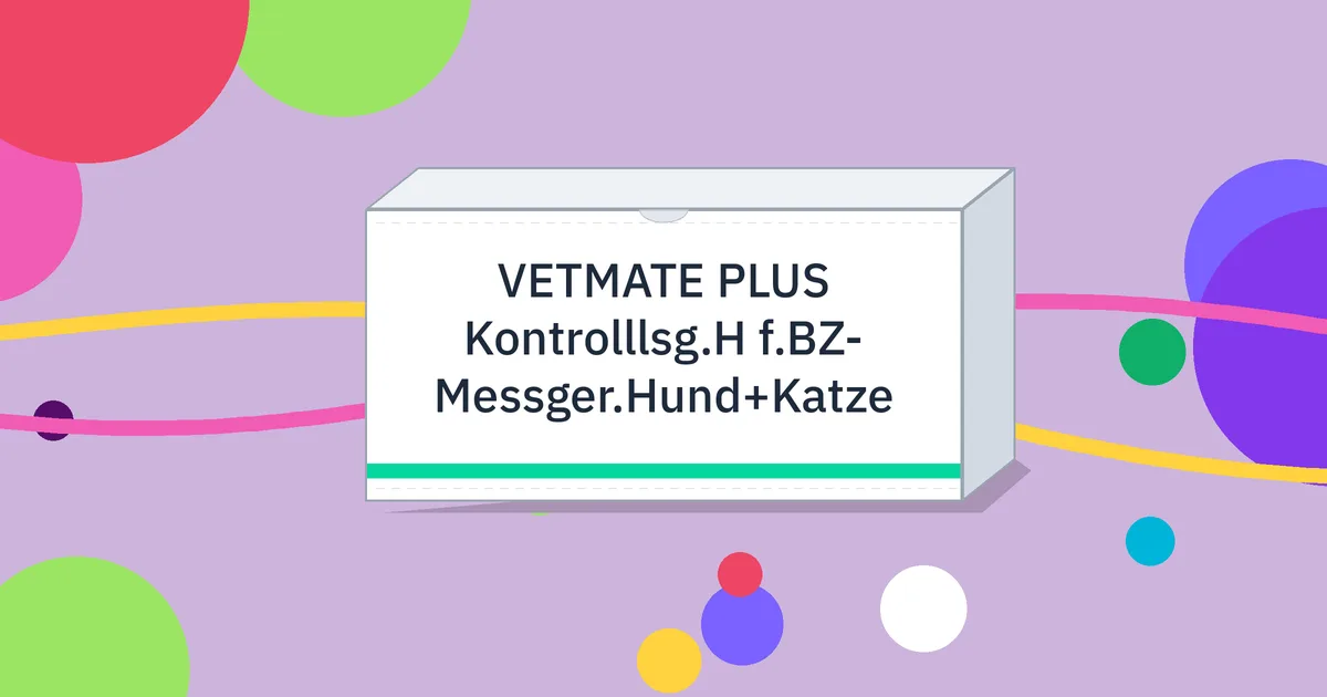 Symbolbild: Packung mit der Aufschrift VETMATE PLUS Kontrolllsg.H f.BZ-Messger.Hund+Katze (PZN 12671834) – Verfügbarkeit und Bezug in Apotheken in Frankfurt am Main