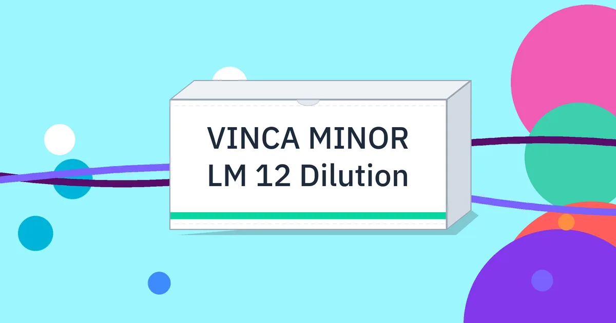 Symbolbild: Packung mit der Aufschrift VINCA MINOR LM 12 Dilution (PZN 13273633) – Verfügbarkeit und Bezug in Apotheken in Frankfurt am Main