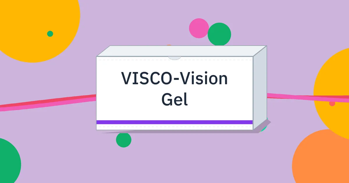 Symbolbild: Packung mit der Aufschrift VISCO-Vision Gel (PZN 01557408) – Verfügbarkeit und Bezug in Apotheken in Frankfurt am Main