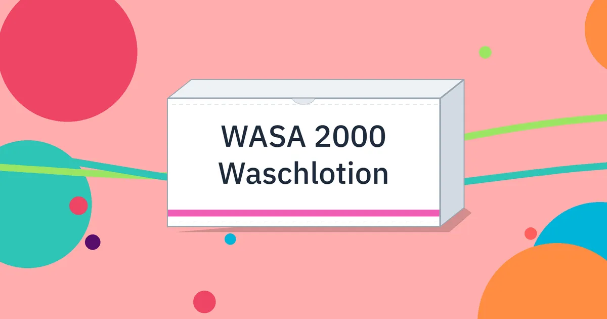 Symbolbild: Packung mit der Aufschrift WASA 2000 Waschlotion (PZN 03057331) – Verfügbarkeit und Bezug in Apotheken in Frankfurt am Main