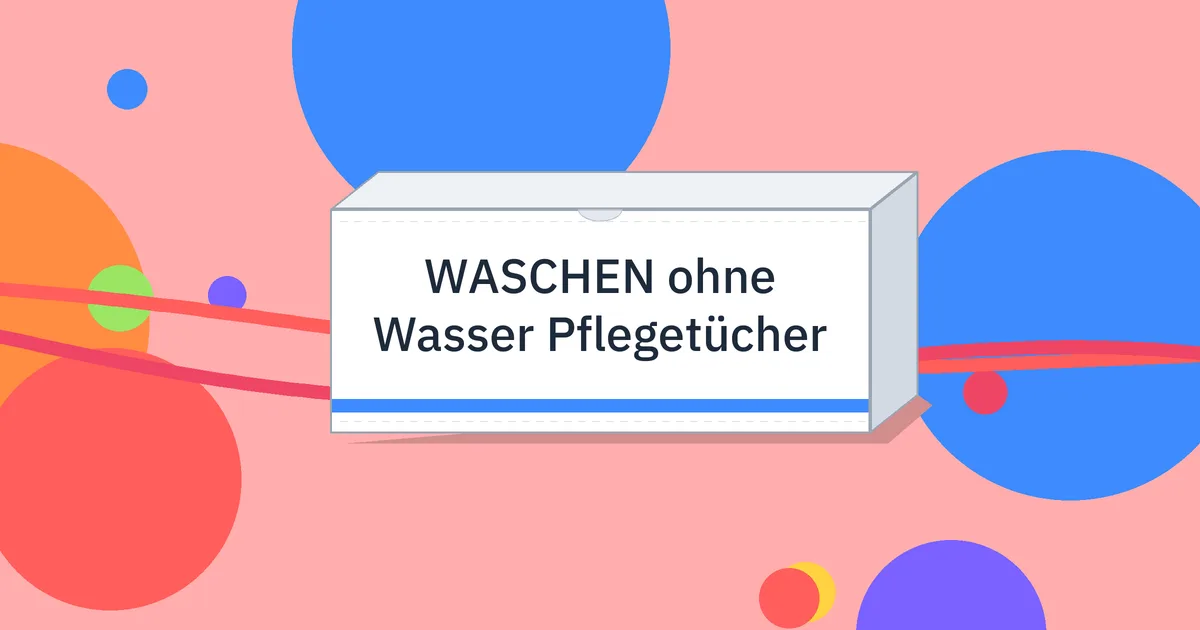 Symbolbild: Packung mit der Aufschrift WASCHEN ohne Wasser Pflegetücher (PZN 09337698) – Verfügbarkeit und Bezug in Apotheken in Frankfurt am Main