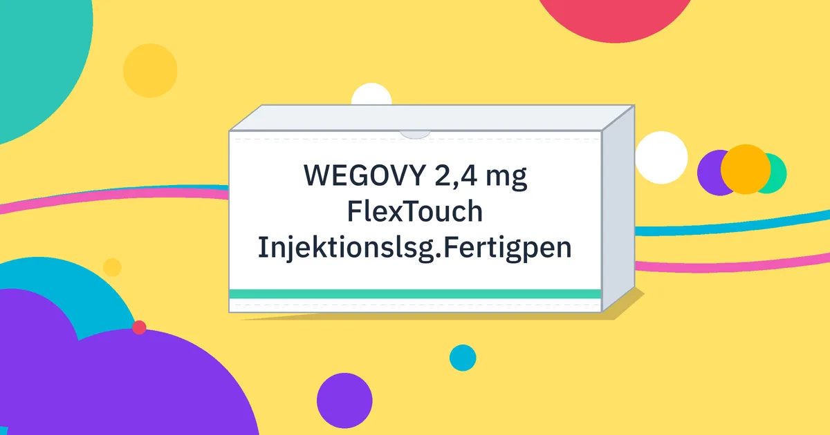 Symbolbild: Packung mit der Aufschrift WEGOVY 2,4 mg FlexTouch Injektionslsg.Fertigpen (PZN 18887400) – Verfügbarkeit und Bezug in Apotheken in Frankfurt am Main