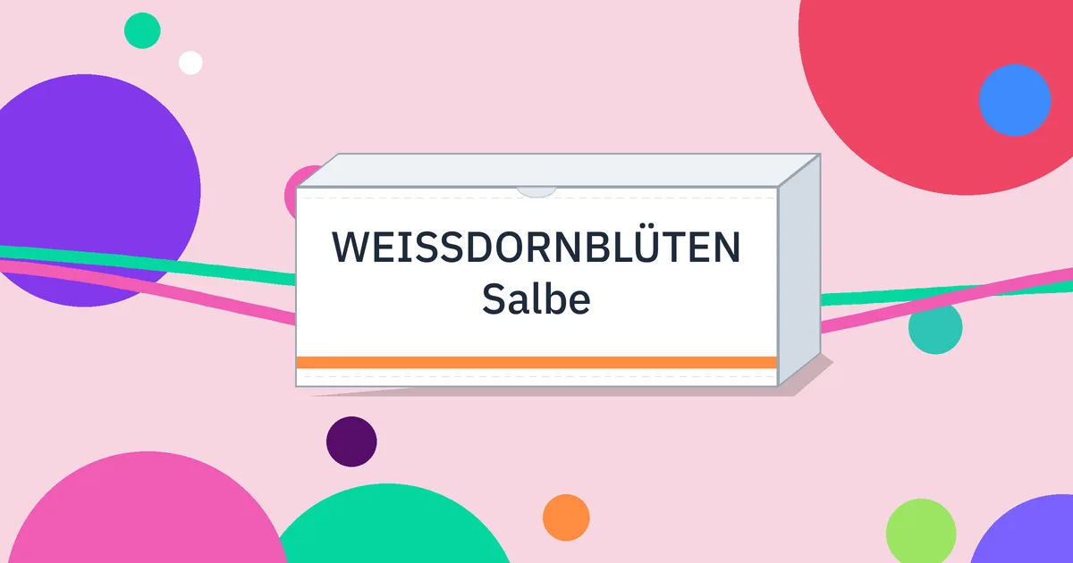 Symbolbild: Packung mit der Aufschrift WEISSDORNBLÜTEN Salbe (PZN 18396955) – Verfügbarkeit und Bezug in Apotheken in Frankfurt am Main