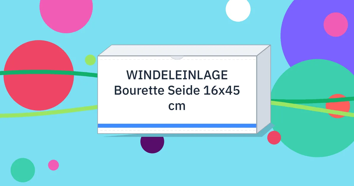 Symbolbild: Packung mit der Aufschrift WINDELEINLAGE Bourette Seide 16x45 cm (PZN 17244261) – Verfügbarkeit und Bezug in Apotheken in Frankfurt am Main