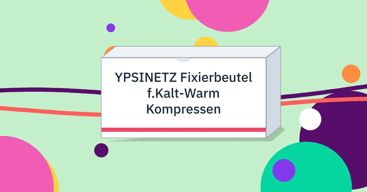 Symbolbild: Packung mit der Aufschrift YPSINETZ Fixierbeutel f.Kalt-Warm Kompressen (PZN 07616023) – Verfügbarkeit und Bezug in Apotheken in Frankfurt am Main