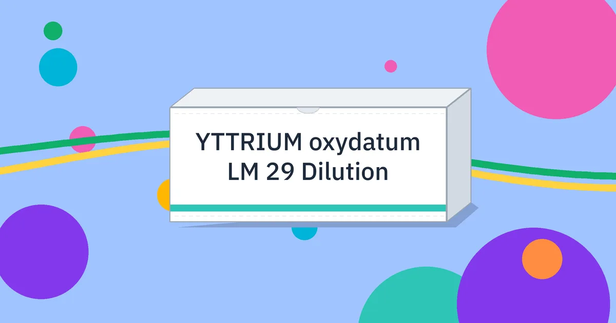 Symbolbild: Packung mit der Aufschrift YTTRIUM oxydatum LM 29 Dilution (PZN 13288215) – Verfügbarkeit und Bezug in Apotheken in Frankfurt am Main