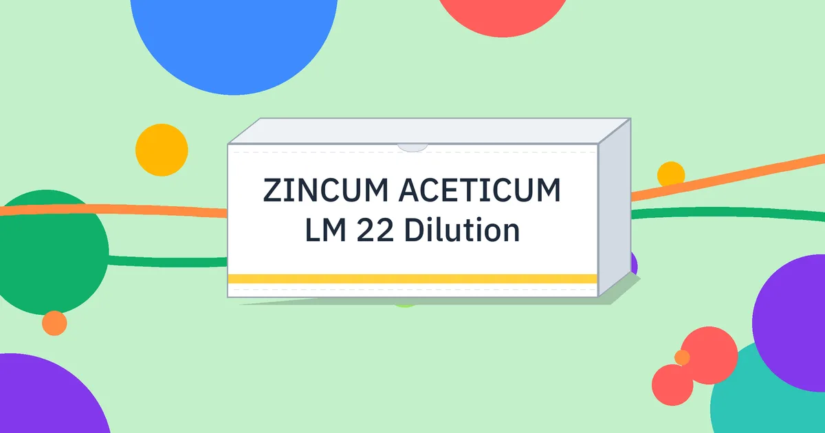 Symbolbild: Packung mit der Aufschrift ZINCUM ACETICUM LM 22 Dilution (PZN 13289858) – Verfügbarkeit und Bezug in Apotheken in Frankfurt am Main
