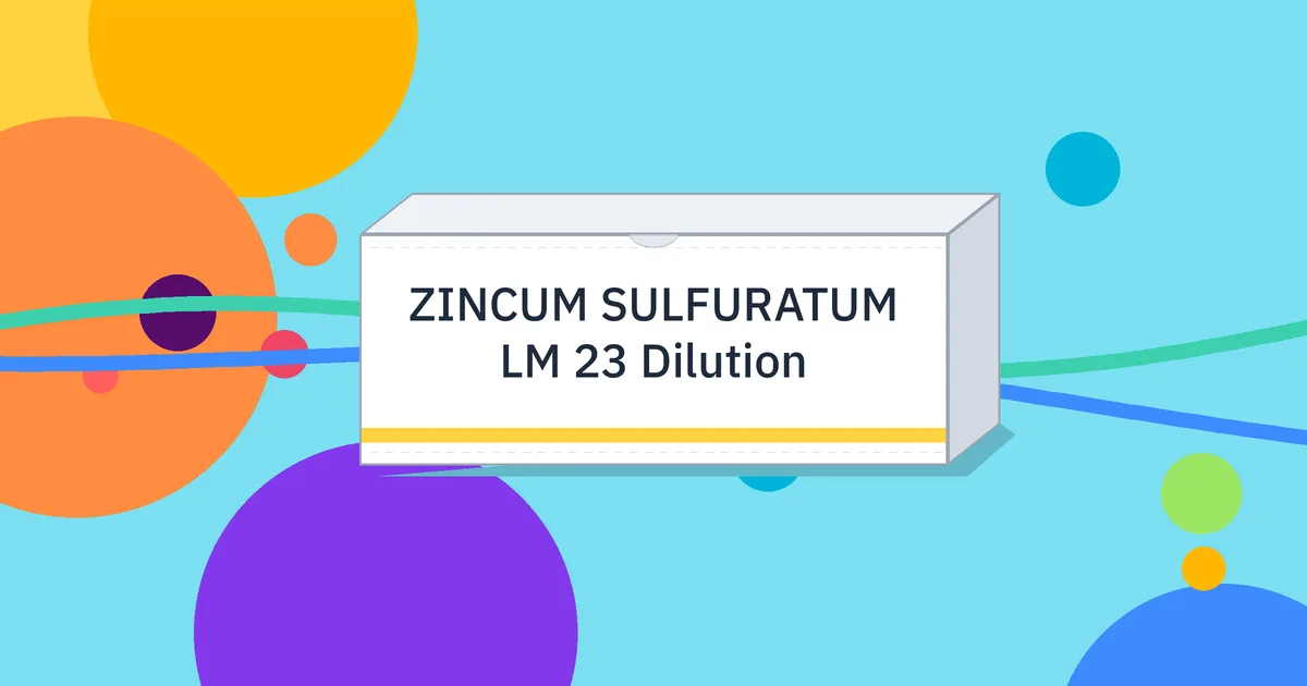 Symbolbild: Packung mit der Aufschrift ZINCUM SULFURATUM LM 23 Dilution (PZN 13299495) – Verfügbarkeit und Bezug in Apotheken in Frankfurt am Main