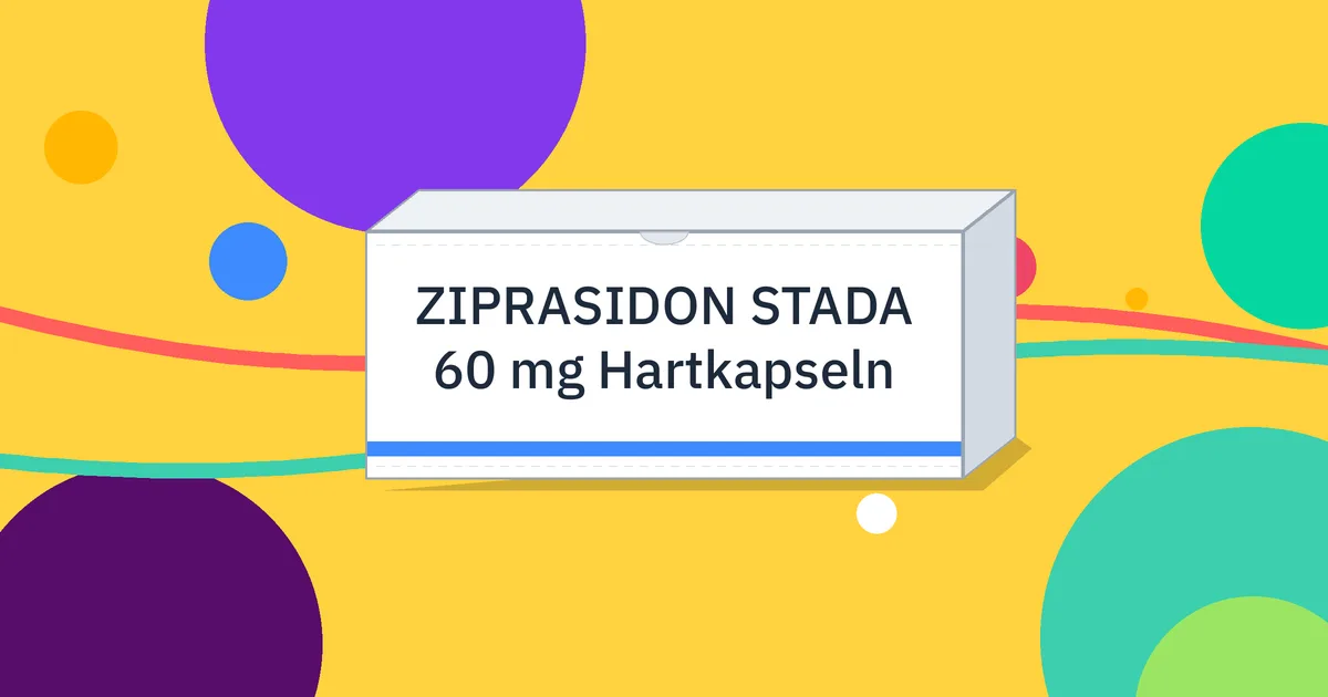Symbolbild: Packung mit der Aufschrift ZIPRASIDON STADA 60 mg Hartkapseln (PZN 17849053) – Verfügbarkeit und Bezug in Apotheken in Frankfurt am Main