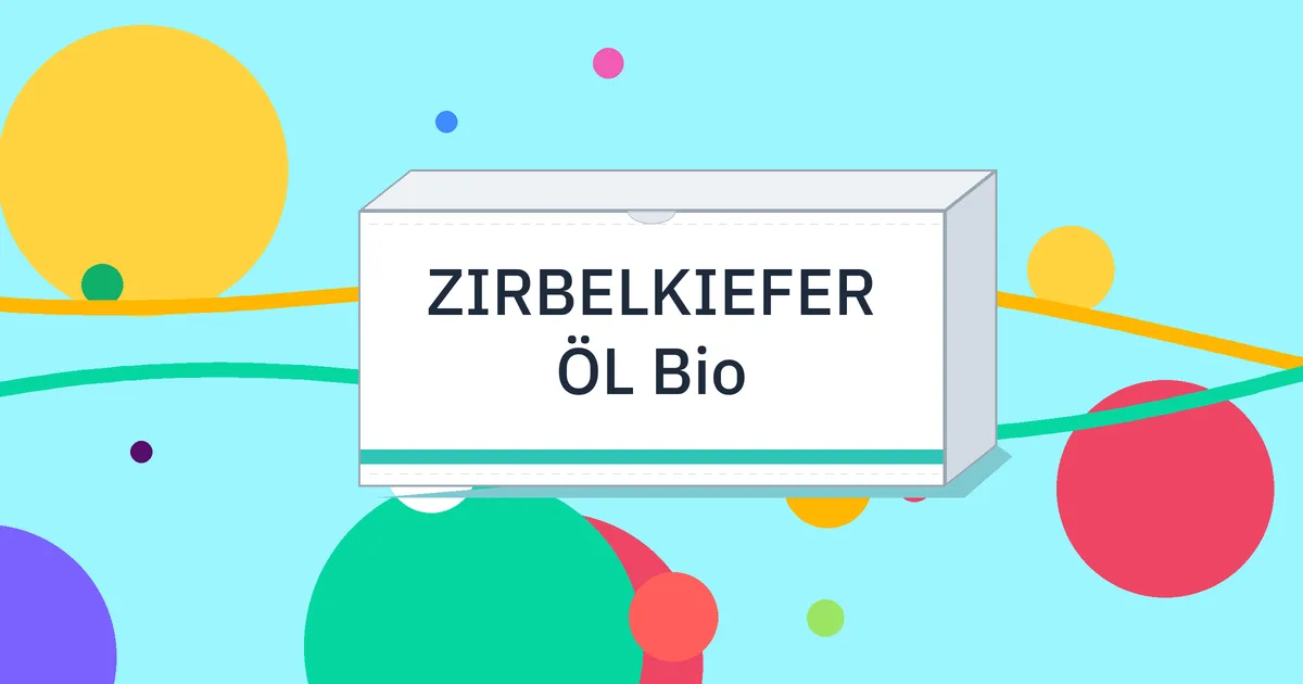 Symbolbild: Packung mit der Aufschrift ZIRBELKIEFER ÖL Bio (PZN 13416311) – Verfügbarkeit und Bezug in Apotheken in Frankfurt am Main