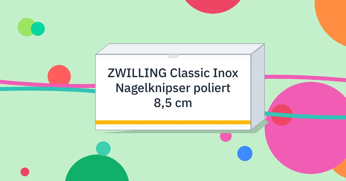 Symbolbild: Packung mit der Aufschrift ZWILLING Classic Inox Nagelknipser poliert 8,5 cm (PZN 18036487) – Verfügbarkeit und Bezug in Apotheken in Frankfurt am Main
