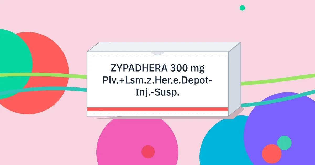 Symbolbild: Packung mit der Aufschrift ZYPADHERA 300 mg Plv.+Lsm.z.Her.e.Depot-Inj.-Susp. (PZN 09252281) – Verfügbarkeit und Bezug in Apotheken in Frankfurt am Main