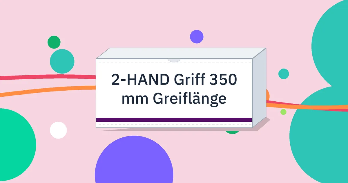 Symbolbild: Packung mit der Aufschrift 2-HAND Griff 350 mm Greiflänge (PZN 06553898) – Verfügbarkeit und Bezug in Apotheken in Frankfurt am Main