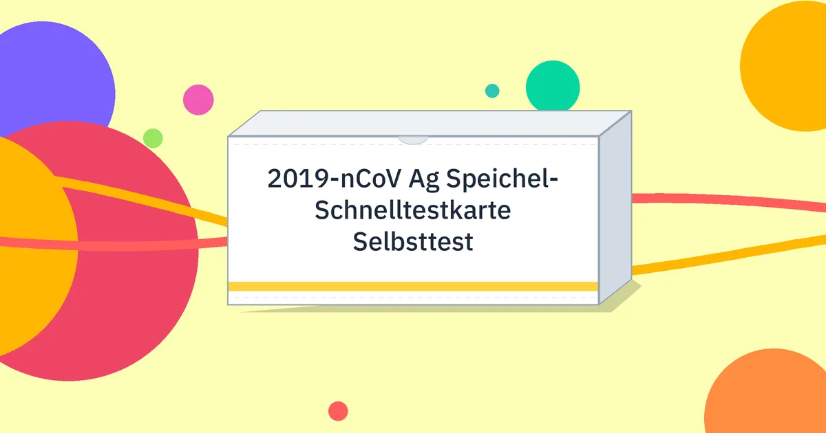 Symbolbild: Packung mit der Aufschrift 2019-nCoV Ag Speichel-Schnelltestkarte Selbsttest (PZN 17935551) – Verfügbarkeit und Bezug in Apotheken in Frankfurt am Main