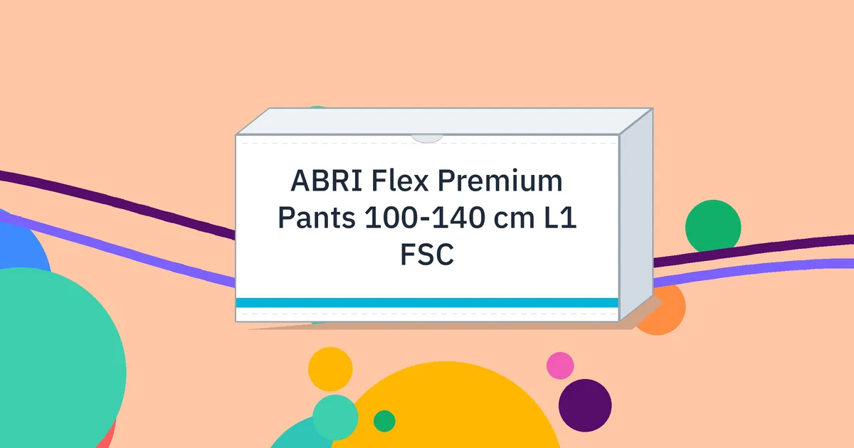 Symbolbild: Packung mit der Aufschrift ABRI Flex Premium Pants 100-140 cm L1 FSC (PZN 10550026) – Verfügbarkeit und Bezug in Apotheken in Frankfurt am Main
