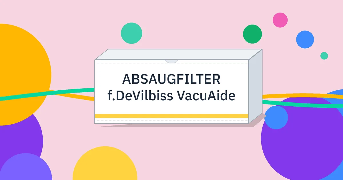 Symbolbild: Packung mit der Aufschrift ABSAUGFILTER f.DeVilbiss VacuAide (PZN 16787976) – Verfügbarkeit und Bezug in Apotheken in Frankfurt am Main